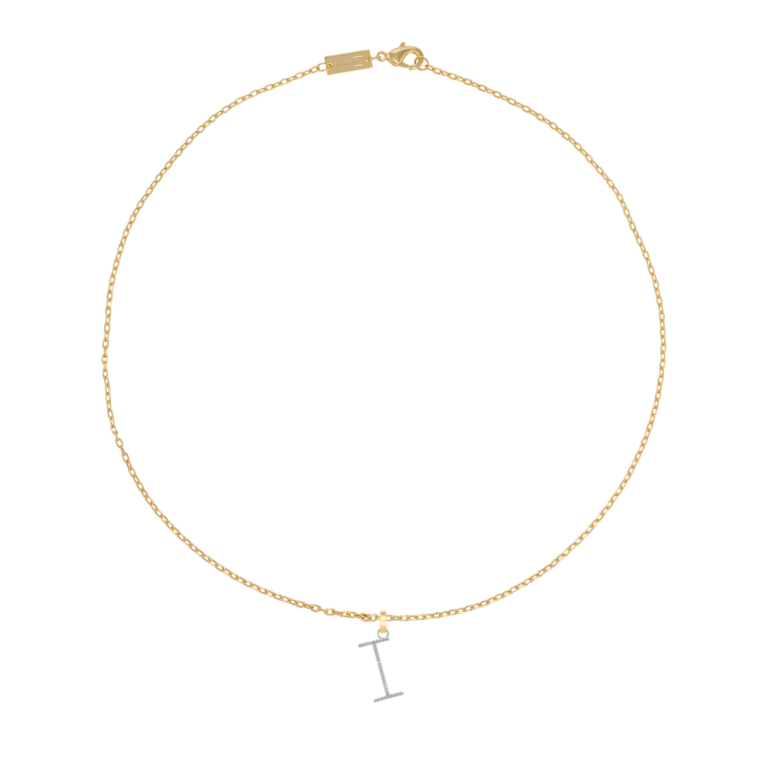Large Letter Necklace Gold I – Bon Dep